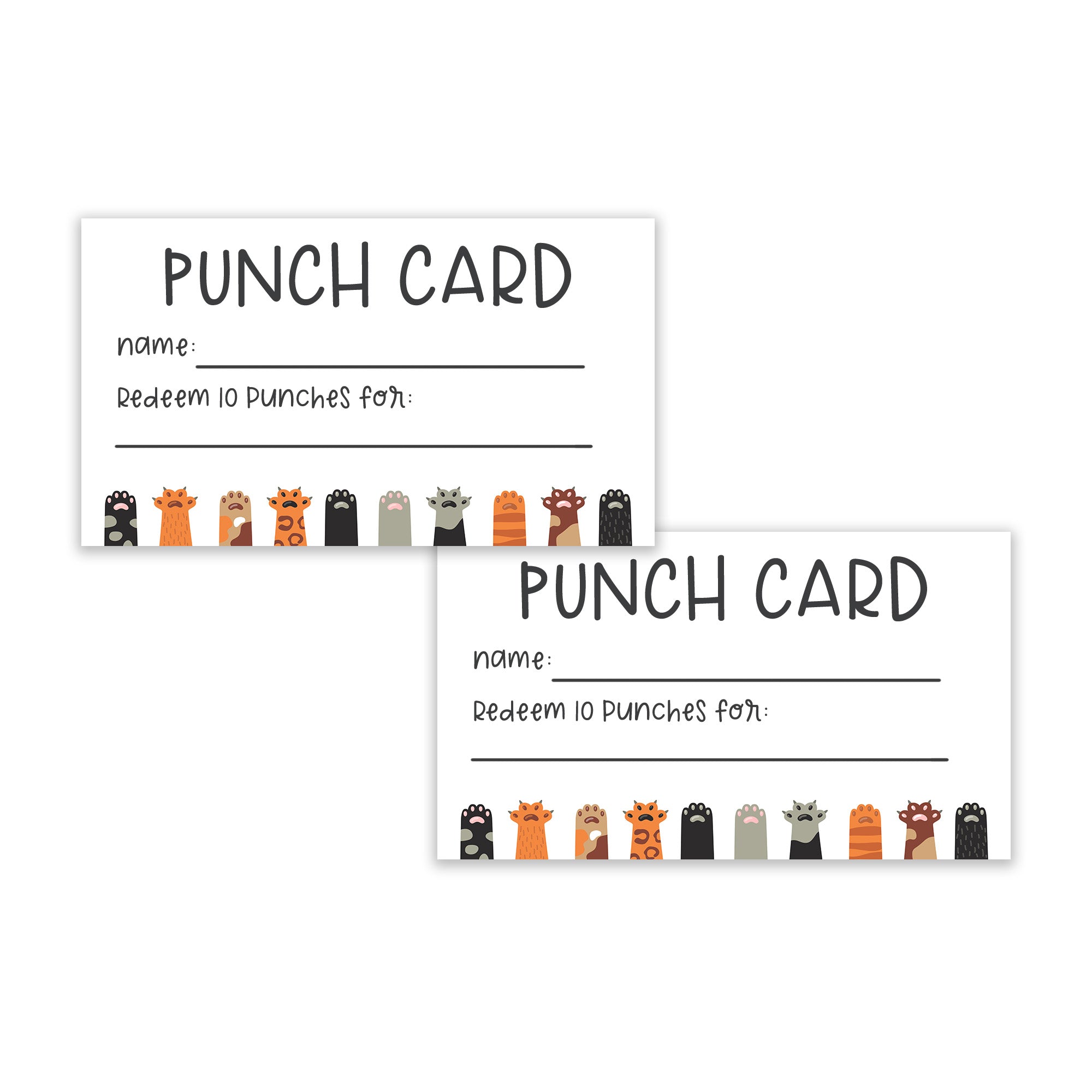 Punch Card Printable Template Create Punch & Loyalty Cards For Your