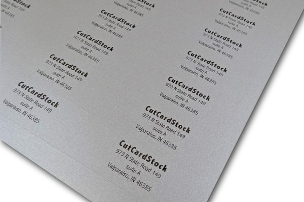 White Metallic Address Labels 1" x 2 5/8" - 30 labels per sheet-300 la ...