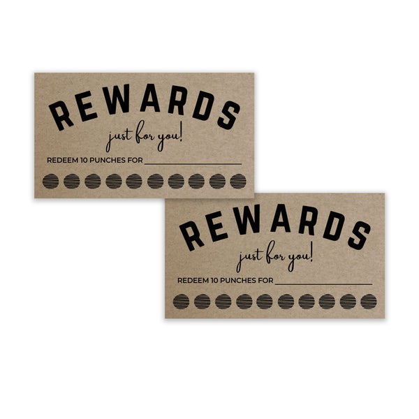 Pre-Printed Business card size Punch-Loyalty cards for small business ...