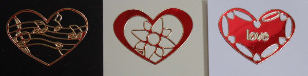 Wedding Hearts - Outline stickers - 1 sheet - CutCardStock